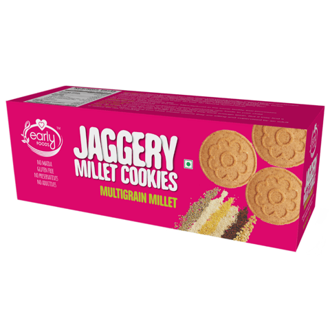 Buy Early Foods Multi-grain Millet Jaggery Cookies 150g| Newmi Care